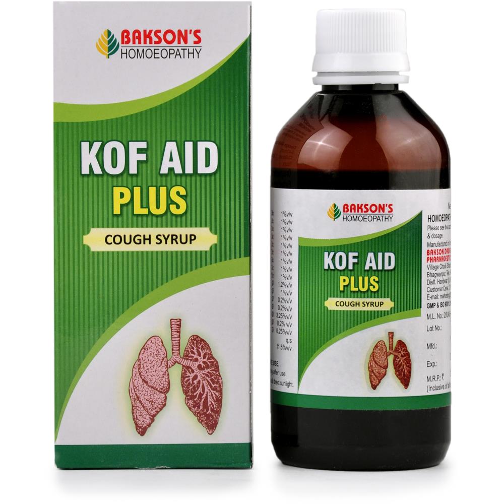 BUY Bakson Kof Aid Plus Syrup 200ml DISCOUNT 55% OFF CoD | Homeonherbs