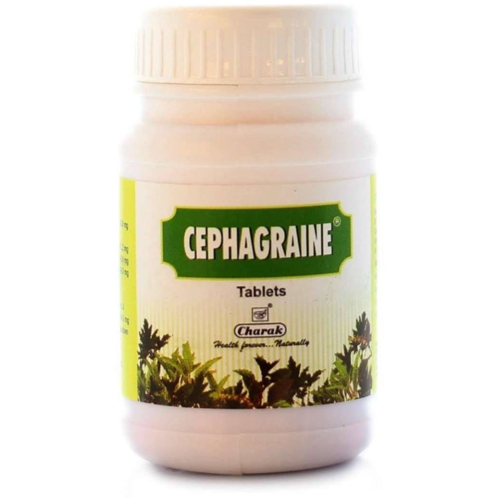 BUY Charak Cephagraine Tablet 40tab DISCOUNT 55% OFF CoD | Homeonherbs