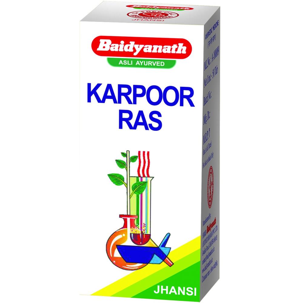 BUY Baidyanath Karpoor Ras 2.5g DISCOUNT 55% OFF CoD | Homeonherbs
